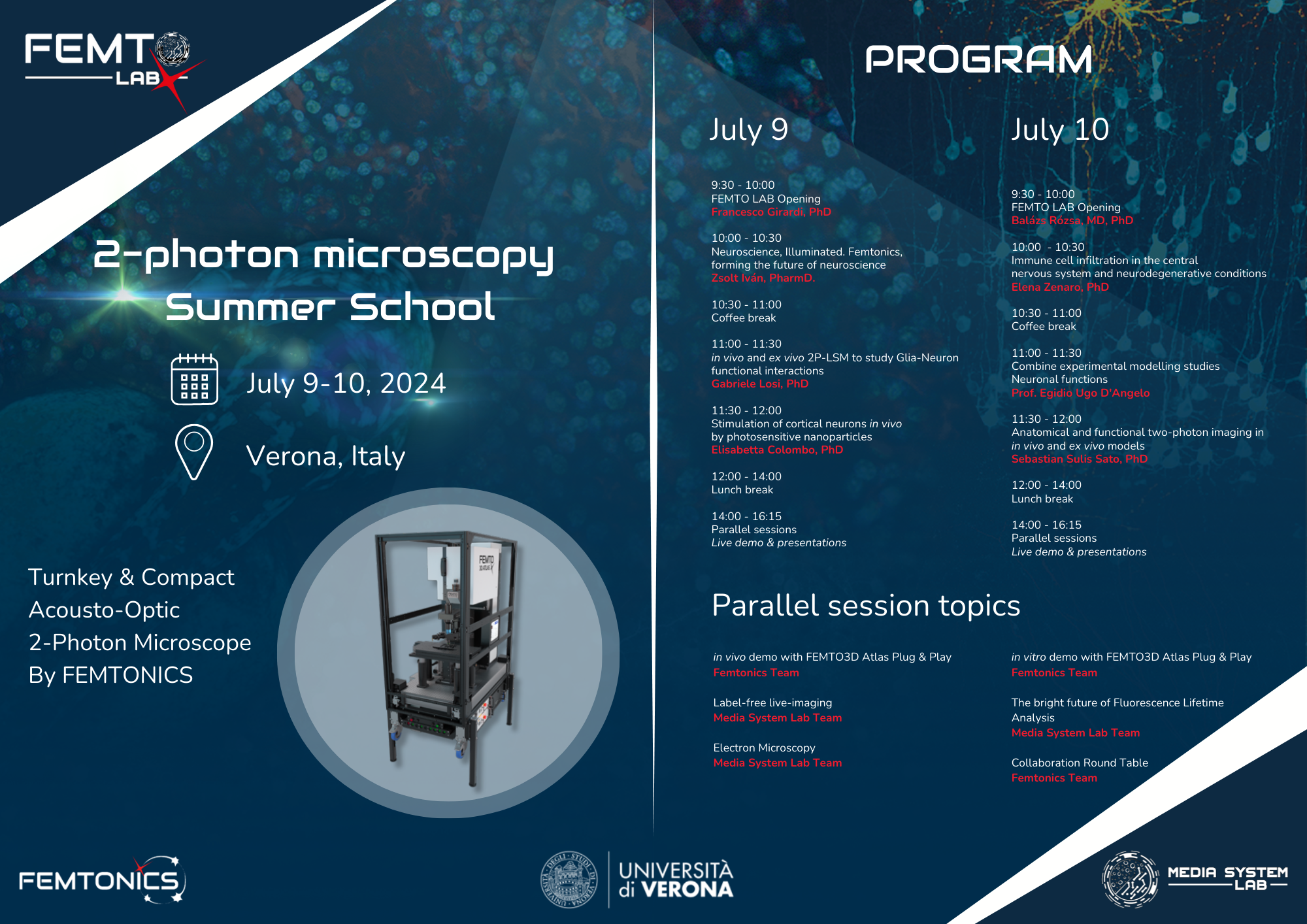 Femtonics - 2-Photon Microscopy Summer School - Femtonics
